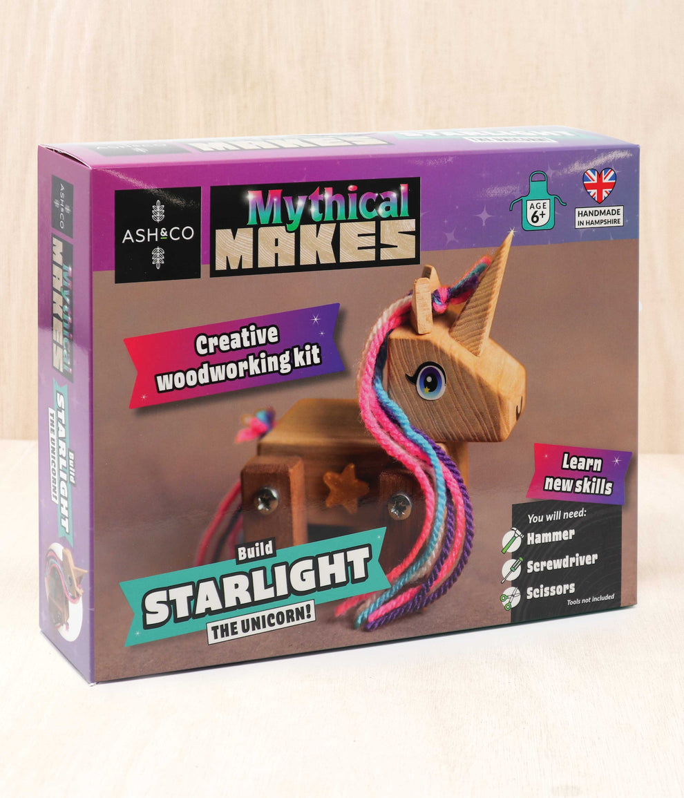 Unicorn Wood Craft Kit for Kids - Build Starlight the Unicorn – Ash & Co. Workshops