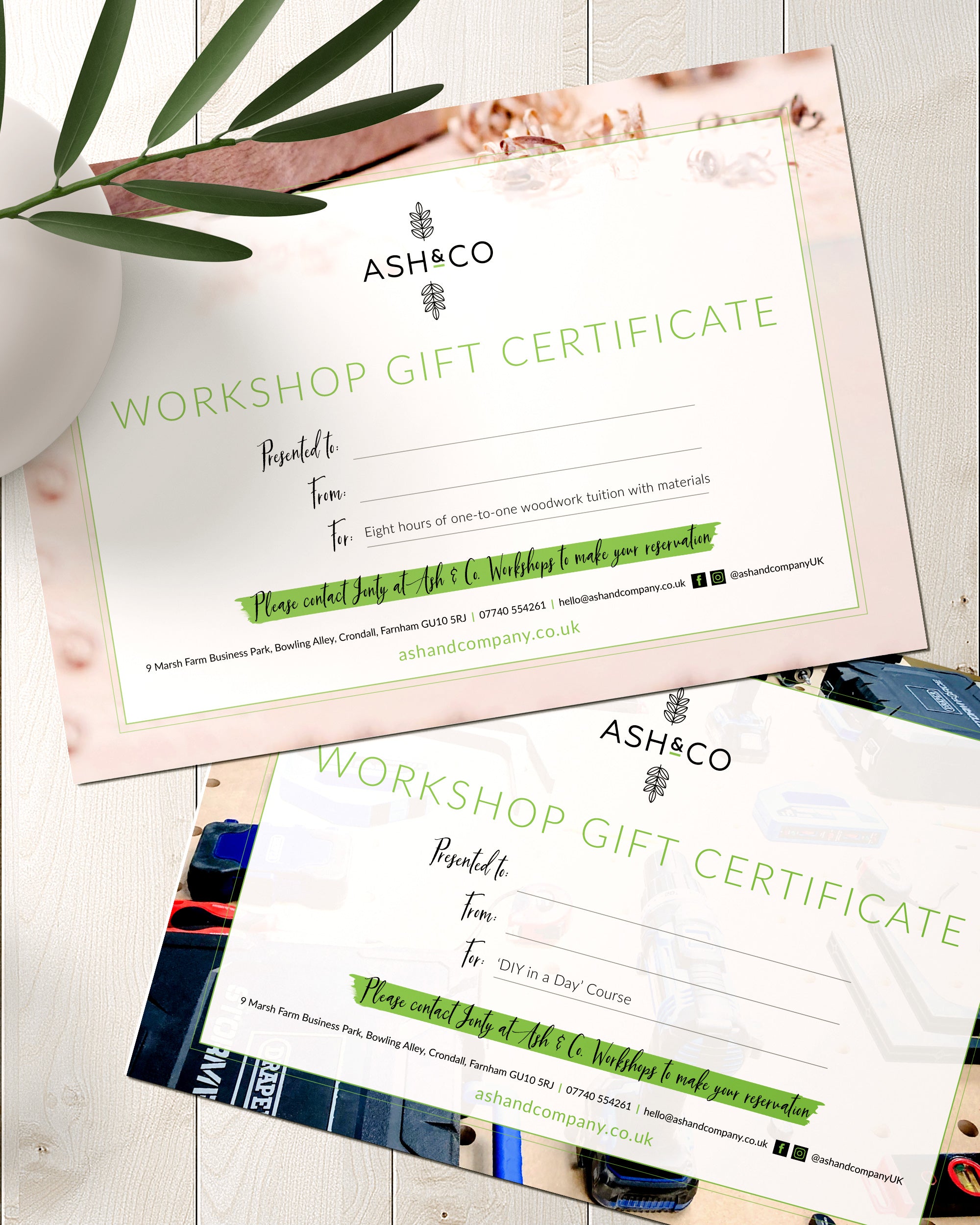 Gift Voucher - with Free Personalised Printable Gift Certificate – Ash ...